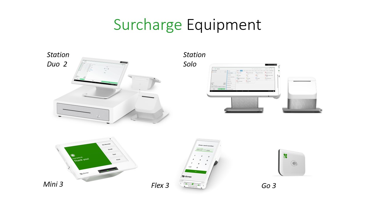 Surcharge Equipment – BancCard Presales Tool